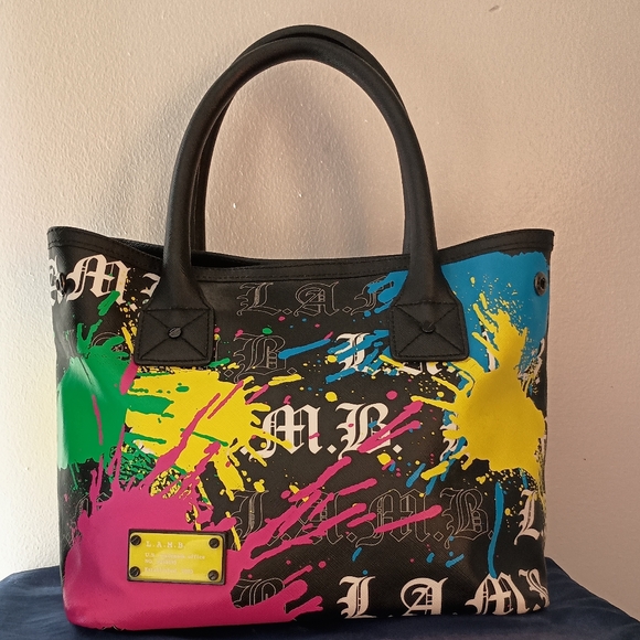 L.A.M.B. | Bags | Lamb Graffiti Splatter Tote Bag By Gwen Stefani Retro ...